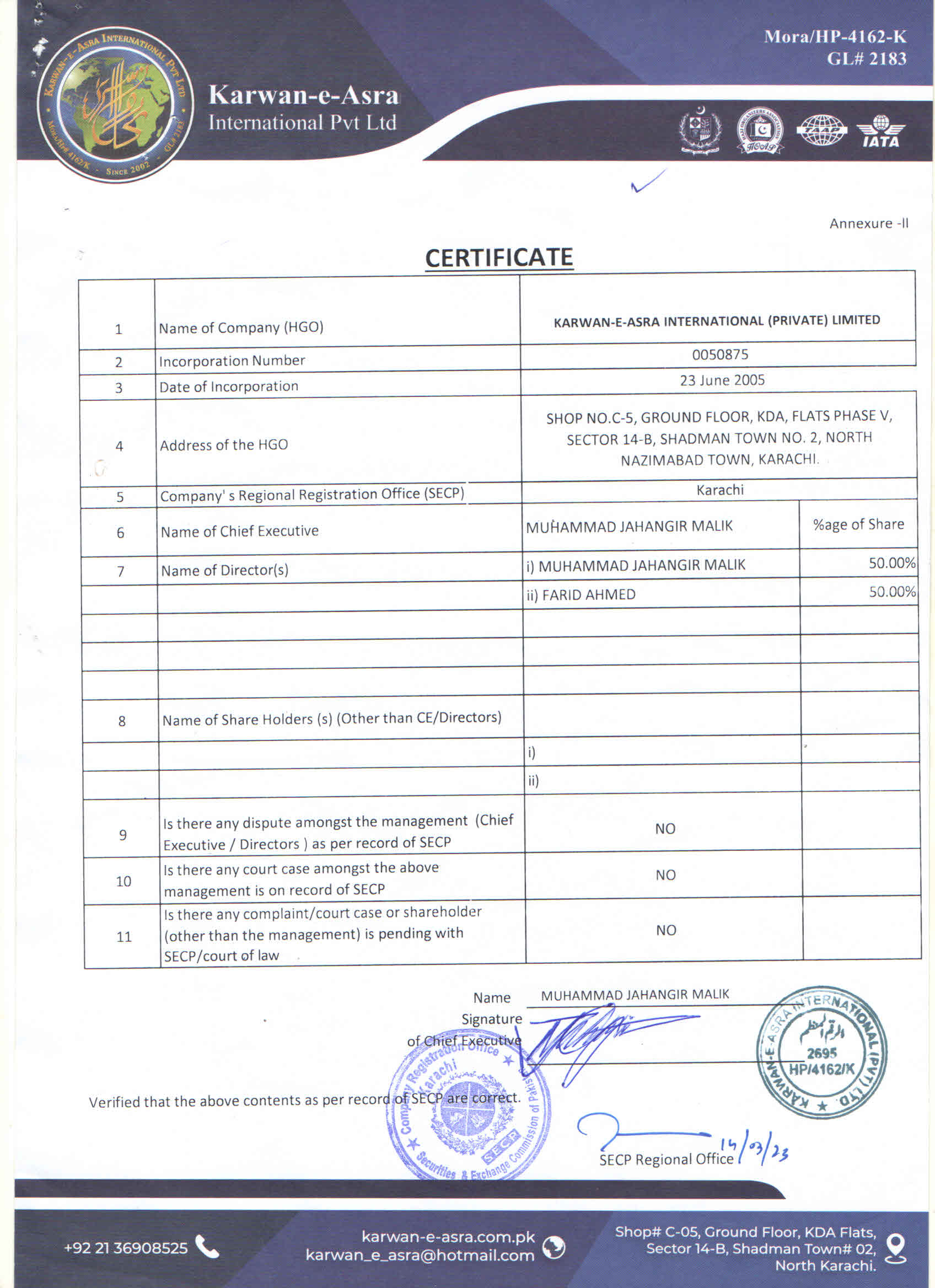 Karwan-e-Asra Internation Pvt. Ltd.